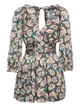 Maje Playsuit mit Paisleymuster - Schwarz