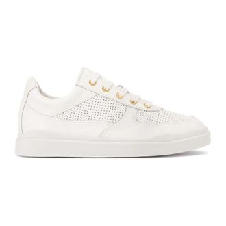 Kazar Wei&szlig;e Ledersneaker mit Perforation - - Shoes - Damen - Wei&szlig; - 38 EU