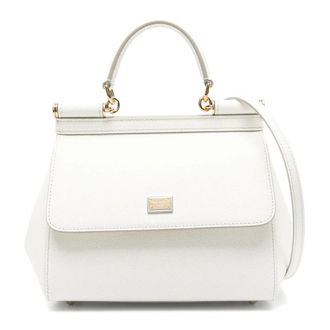 Dolce & Gabbana Femme, Sacs, Blanc, Taille: ONE Size Sicily Handbag