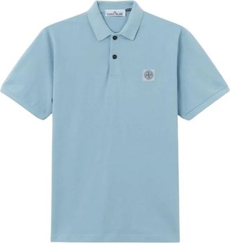Stone Island Homme, Tops, Bleu, Taille: 3XL Polo en piqu&eacute; de coton 50/2