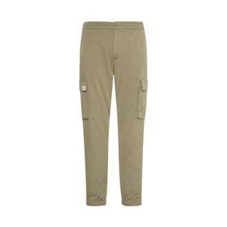 Calvin Klein Pantalon cargo skinny en serg&eacute; &eacute;lastique - Homme - Pantalons - Beige - Taille: S