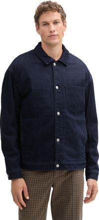 Tom Tailor Herren 1043488 Relaxed Fit Jeansjacke mit Teddy-Futter, 10115-Clean Rinsed Blue Denim, L