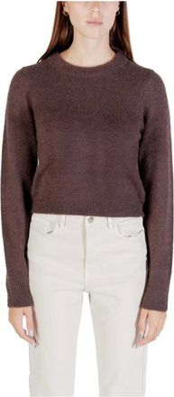Only Only, Femme, Pulls, Brun, Taille: 38 FR Pull Marron pour la Saison Automne/Hiver