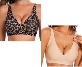 Generic Jelly Soutien-gorge l&eacute;opard sans armatures Soutien-gorge push-up sans couture Soutien-gorge sans armatures Soutien-gorge push-up sans armatures Soutie