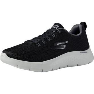 Skechers Go Walk Flex - Quota Herren Turnschuhe, Black Textile Grey Trim, 43.5 EU