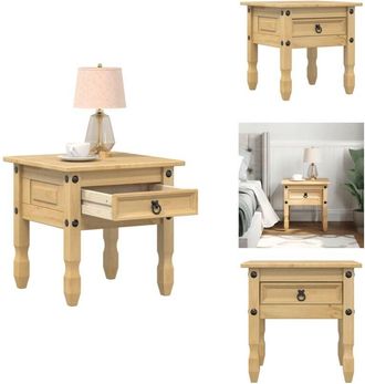 vidaXL Beistelltisch Corona 50x50x50 cm Massivholz Kiefer - Holz Sideboard - Wohnzimmerm&ouml;bel - Kiefernholzm&ouml;bel - Nachttisch - Couchtisch