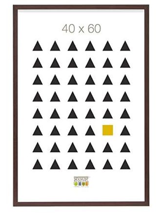 Deknudt Frames S44CH4-40.0X60.0 Bilderrahmen, Holz/MDF, Schlichter Stil, schmal, 63,5 x 43,5 x 1,47 cm, Dunkelbraun