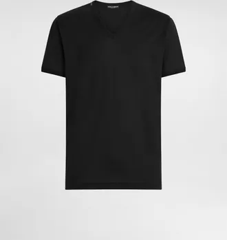 Dolce & Gabbana T-shirt Aus Baumwolle - Mann T-shirts Und Polos Blau Baumwolle 44