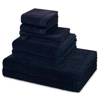 M&ouml;ve Bliss Handtuch-Set 8-teilig - 2 Wasch-, 2 G&auml;ste-, 2 Dusch- & 2 Handt&uuml;cher - 100% Baumwolle, Perlstruktur mit Massageeffekt, extra weich & strapazierf&auml;