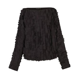 Cortana Epica- Seidentop mit Schuppeneffekt - - Blouses & Shirts - Damen - Schwarzk - M