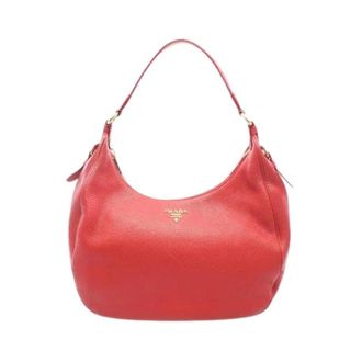 Prada Pre-owned Sac bandouli&egrave;re en cuir Vit.daino - Femme - Pre-owned - Rouge - Taille: ONE Size