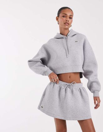 Lacoste Mini-Sweatrock aus Baumwolle in Grau