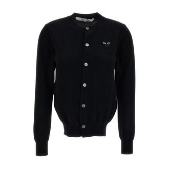 Comme Des Gar&ccedil;ons Rundhalsausschnitt-Strickjacke - - Knitwear - Damen - Schwarzk - XS
