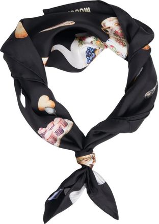 Moschino Tücher & Schals - Foulard made of silk - Gr. unisize - in Schwarz - für Damen