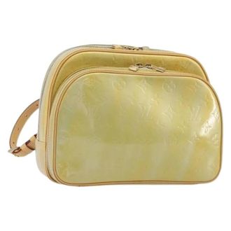 Louis Vuitton Sac &agrave; dos Vintage en Cuir Verni Pre-owned - Femme - Pre-owned - Jaune - Taille: ONE Size
