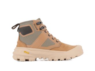 Palladium Unisex Pallarider Zip Mix Ankle Boot, Dunkelbraun, 40 EU