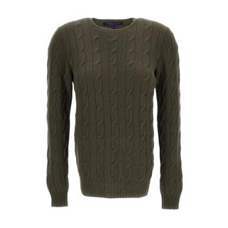 Ralph Lauren Pullover aus Kaschmir mit Zopfmuster - - Knitwear - Damen - Gr&uuml;n - M