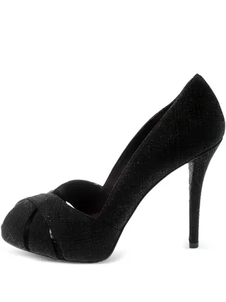 Stuart Weitzman escarpins plateforme 115 mm à bout ouvert - Noir