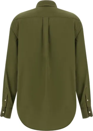 Polo Ralph Lauren Logo-Embroidered Cotton Shirt - Olive