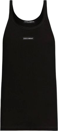 Dolce & Gabbana Homme, Tops, Noir, Taille: M Sleeveless Top
