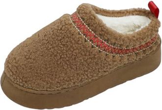 Generic Pantoufles &agrave; Plateforme pelucheuses pour Femmes dint&eacute;rieur et dext&eacute;rieur, Pantoufles dhiver Tendance doubl&eacute;es de Fourrure Polaire, Bottines Confortabl
