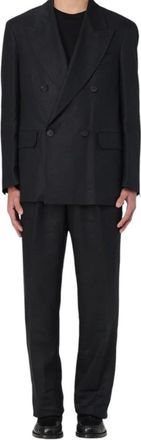 Hev&ograve; Homme, Costumes, Noir, Taille: M Costume crois&eacute; Rocchetta