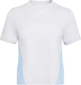J.W.Anderson Femme, Tops, Gris, Taille: 36 FR T-shirts et Polos à col rond panneauté