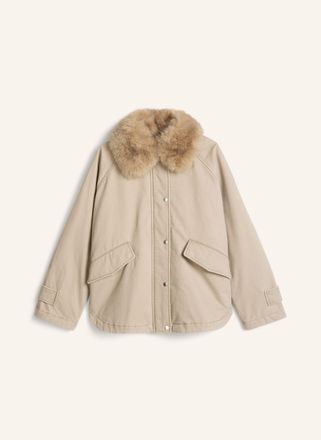 Marc O'Polo Marc Opolo Jacke Mit Abnehmbarem Kunstfell-Kragen beige