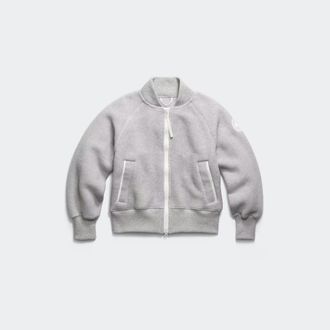 Canada Goose Sierra Bomberjacke aus Fleece - White Label (Weiblich, Silverbirch Heather, XS)