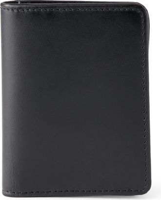 Amazon Essentials Herren Lässiges Kartenetui Aus Leder Mit Faltbarer Geldbörse, Schwarz, Einheitsgröße