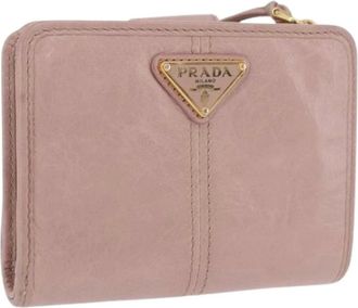 Prada Portefeuille Bifold Vintage Pre-owned - Femme - Pre-owned - Rose - Taille: ONE Size