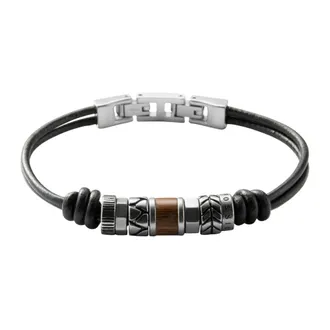 Fossil Bronson Armband - - Accessories - Herren - Schwarzk - ONE SIZE