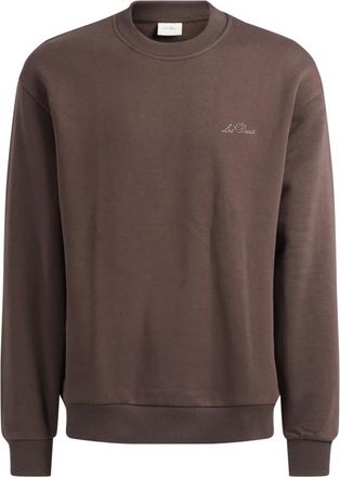 Les Deux Homme, Sweatshirts et sweats &agrave; capuche, Brun, Taille: S Crew SweaT-shirt