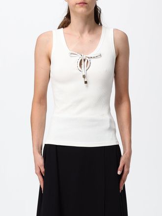 Burberry Top &agrave; &eacute;paules d&eacute;nud&eacute;es et col en U en maille de coton stretch