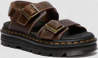 Dr. Martens Zebzag Crazy Horse Leder Sandalen in Braun, Gr&ouml;&szlig;e: 36