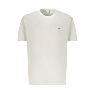 Calvin Klein Klassisches Baumwoll-T-Shirt mit Rundhalsausschnitt - - Tops - Herren - Wei&szlig; - 2XL