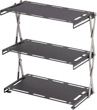 Generic Camping-Rack mit 3 Ebenen, zusammenklappbar, f&uuml;r Camping, Picknick, Hof, Grill, Innen- und Au&szlig;enbereich