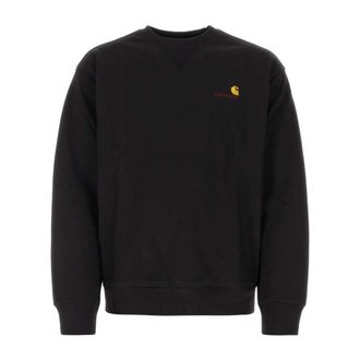 Carhartt Work in Progress Schwarzer Amerikanischer Script Sweatshirt - - Sweatshirts & Hoodies - Herren - Schwarzk - XL