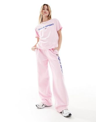 Polo Ralph Lauren Sport Capsule - Jogginghose in Rosa mit seitlichem Logo