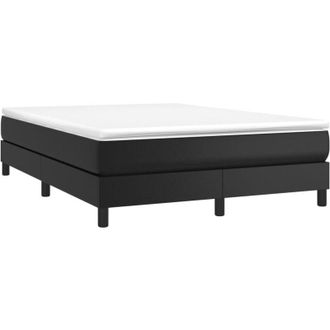 vidaXL Bettgestell Schwarz 140x200 cm Kunstleder Vidaxl