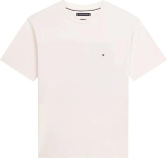 Tommy Hilfiger Homme, Tops, Beige, Taille: L T-Shirt Logo Drapeau au Dos Coupe D&eacute;contract&eacute;e