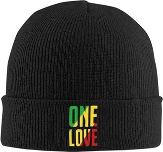 Generic Chapeau dHomme, Vert, Jaune Rouge Mots Amoureux Un Hommes, Femmes Unisex, Bonnet, Pullover, Cadeau Thermique Chaud Hiver No&euml;l en Plein air