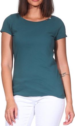 Ragwear Damen T-Shirt Kurzarmshirt Basic Freizeitshirt Fllorah GOTS 2521-10012 Ocean Green (5024) 3XL