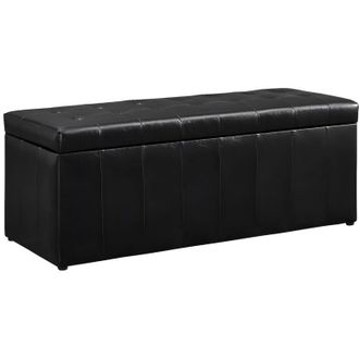 Vente-Unique Vente-unique - Banc coffre de rangement concierto en simili - Noir