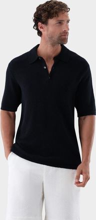 van Laack Poloshirt aus Boucl&eacute;-Strick