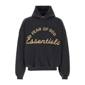 Fear of God Homme, Sweatshirts et sweats &agrave; capuche, Noir, Taille: M SweaT-shirt oversize en coton Slate