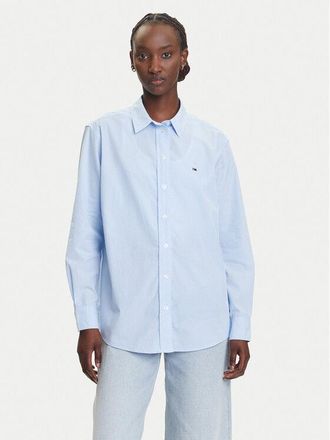 Tommy Jeans Hemd Micro Gingham DW0DW20987 Blau Relaxed Fit