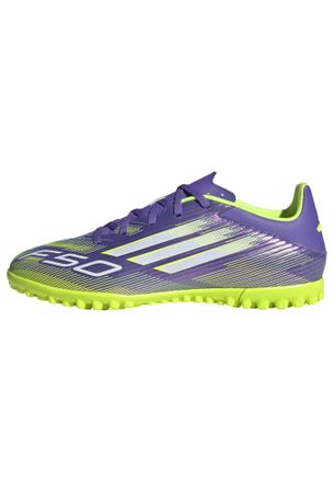 adidas Unisex F50 Club Turf Football Boots, Purple Rush/Cloud White/Lucid Lemon, 45 1/3 EU