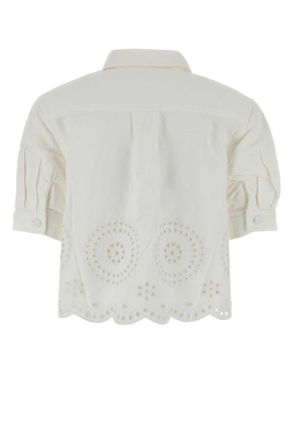Frame Denim Eyelet Shirt - White
