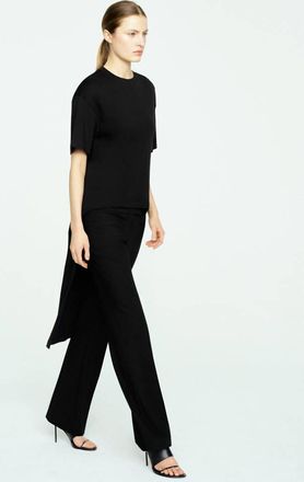 Mango Gerade Hose mit G&uuml;rtelschlaufen schwarz - Damen - 32 - MANGO